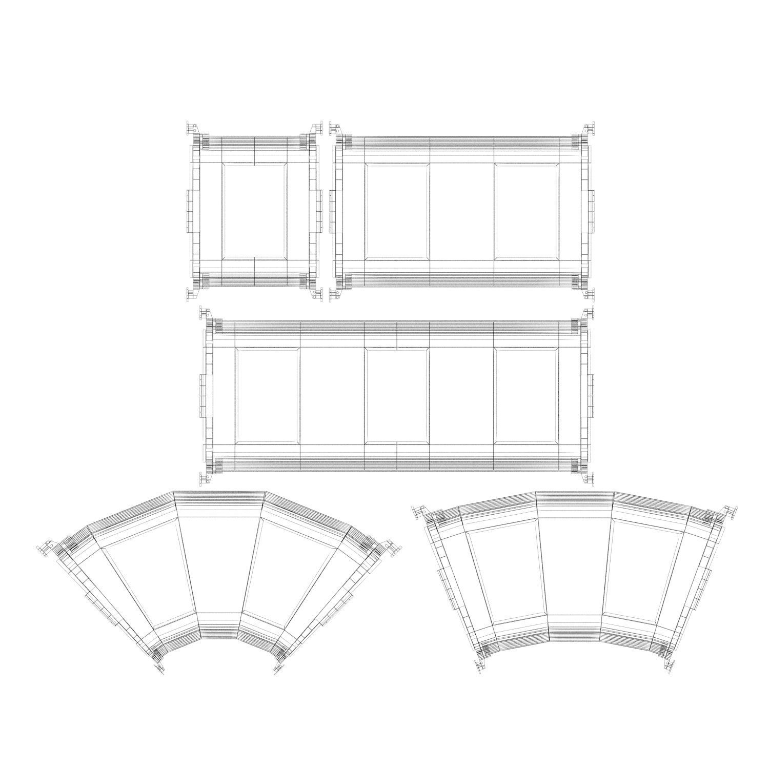 3D model Suspended Glass Walkway Segments VR / AR / low-poly | CGTrader