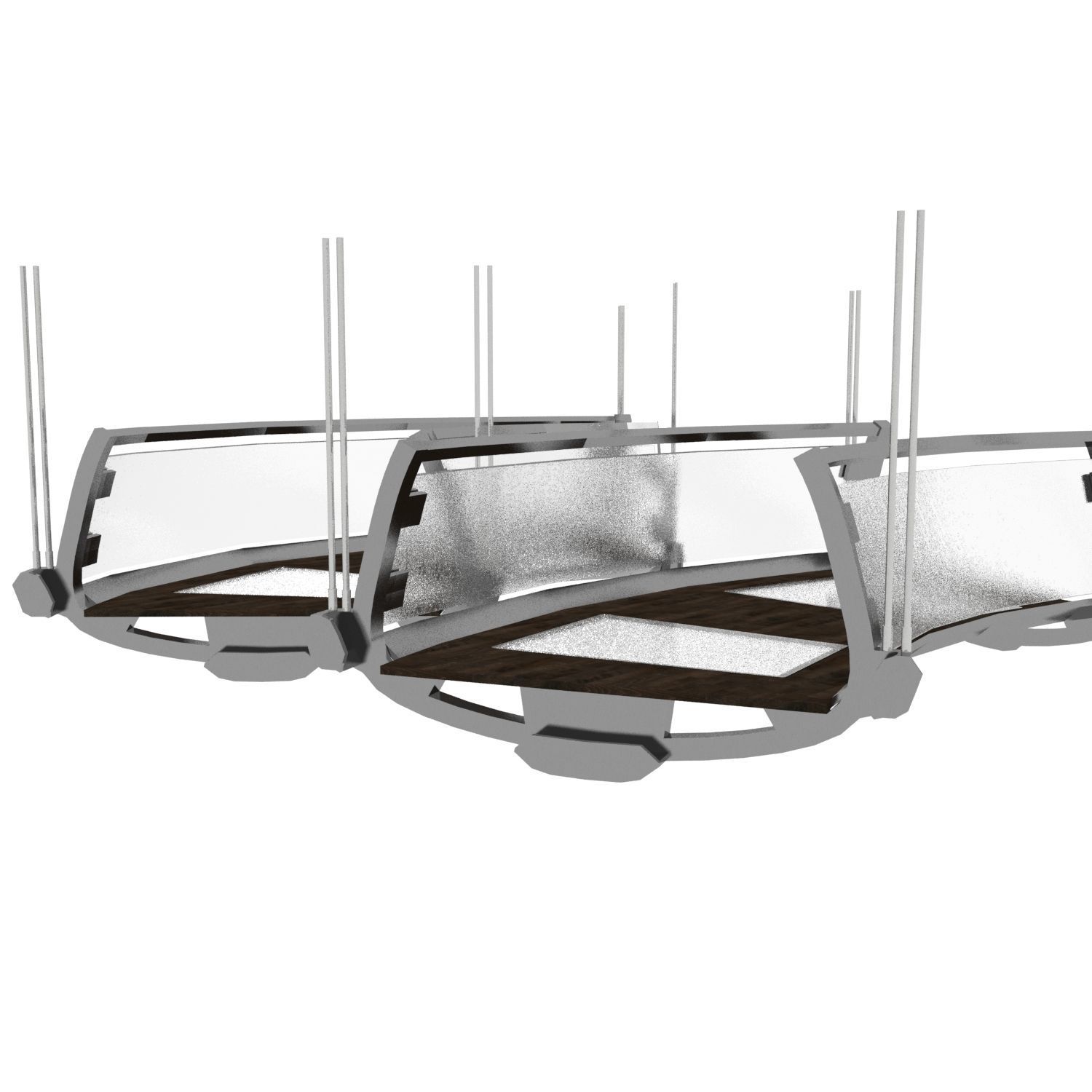 3D model Suspended Glass Walkway Segments VR / AR / low-poly | CGTrader