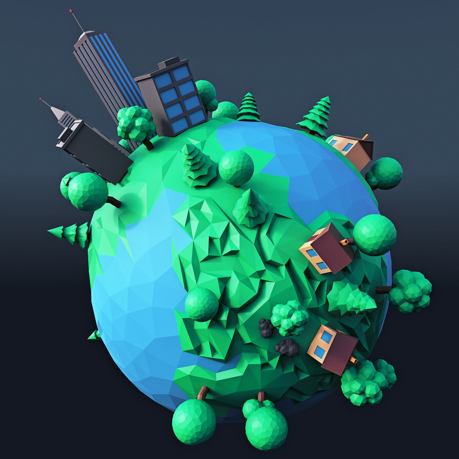 3D model Cartoon Planet 3 | CGTrader