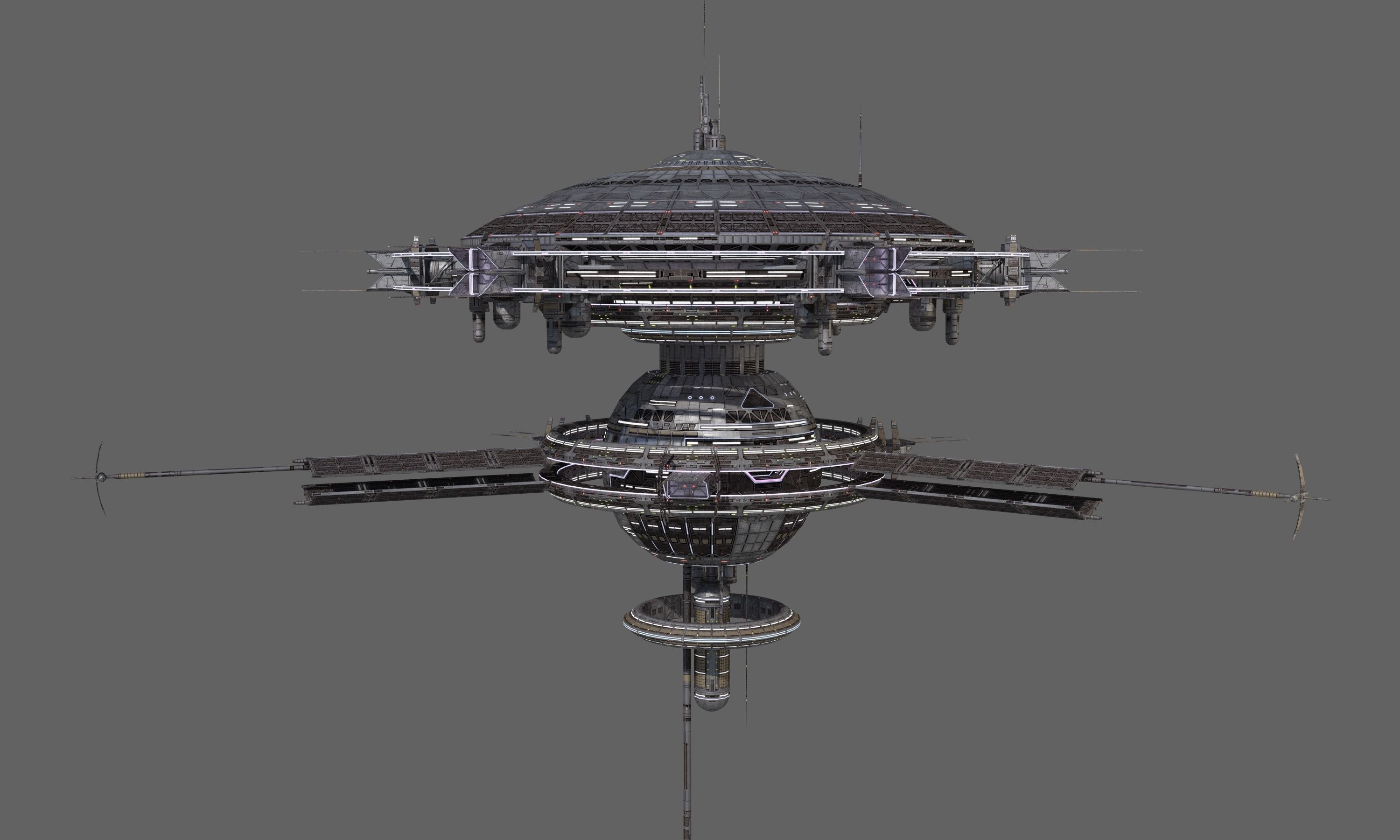 3D model Space Station Low Poly -2 VR / AR / low-poly | CGTrader