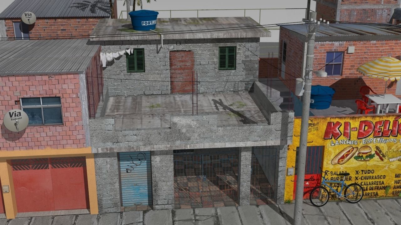 favela street 3D model | CGTrader