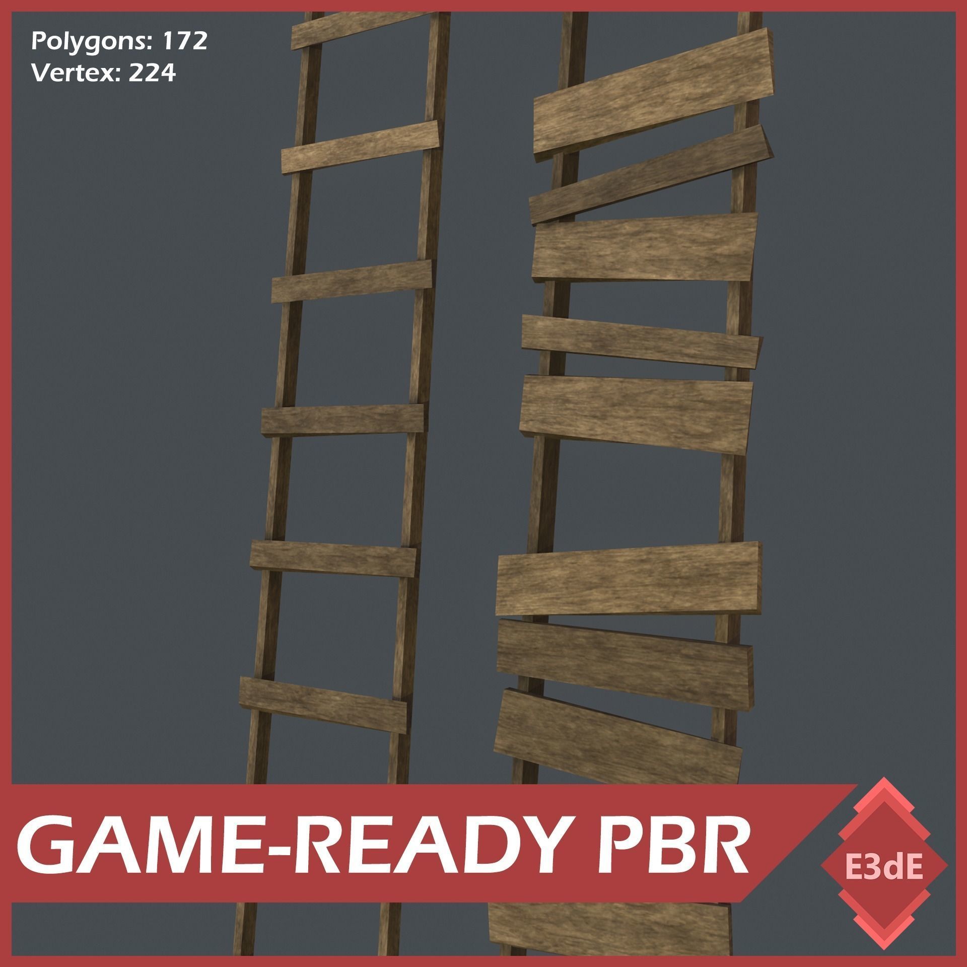 3D model Western - Wooden Ladders VR / AR / low-poly | CGTrader