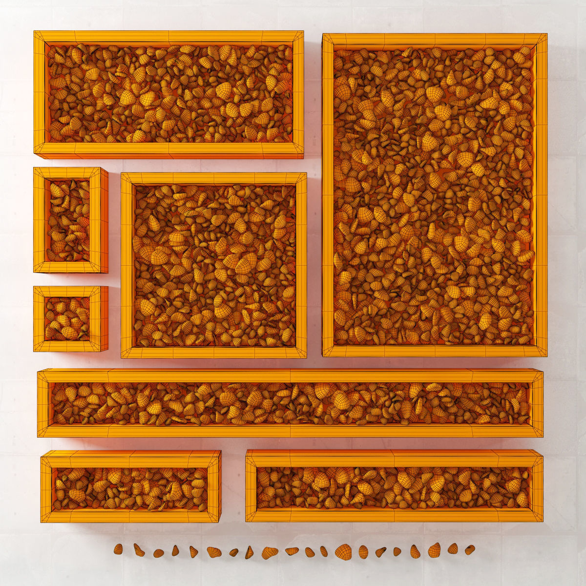 Pebble color form 3D model | CGTrader