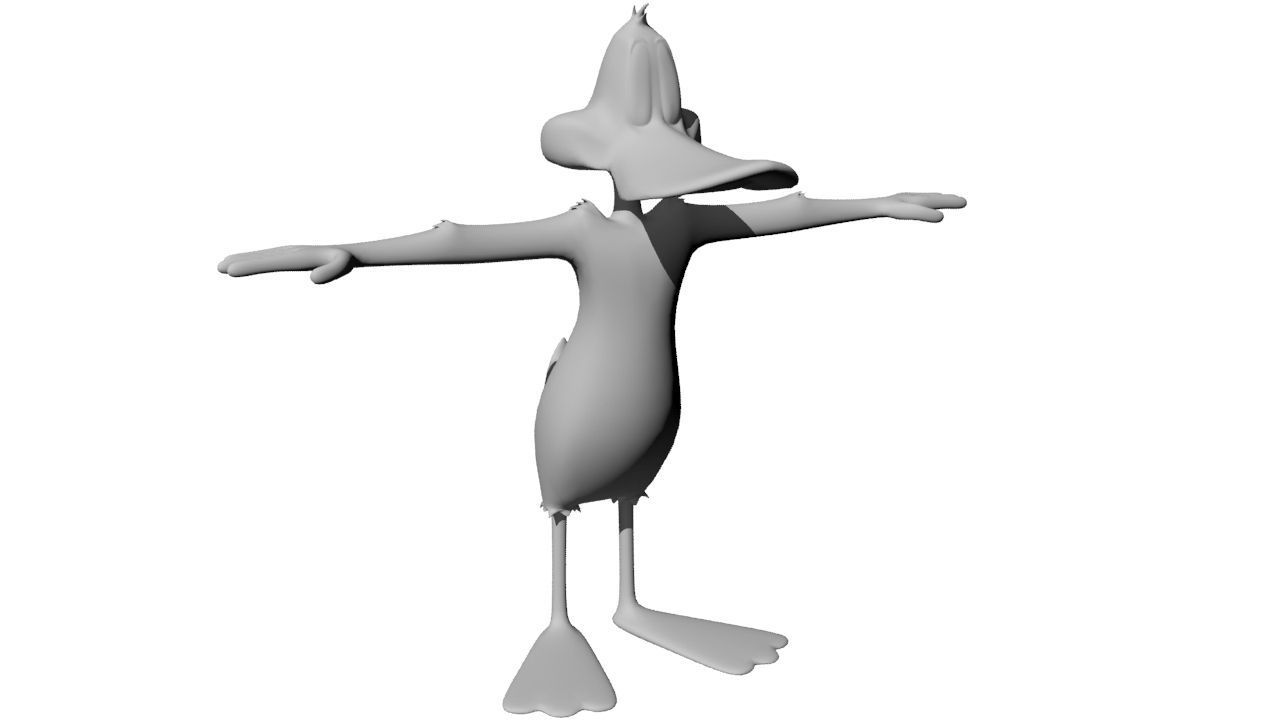 Daffy Duck 3d Model Rigged Cgtrader