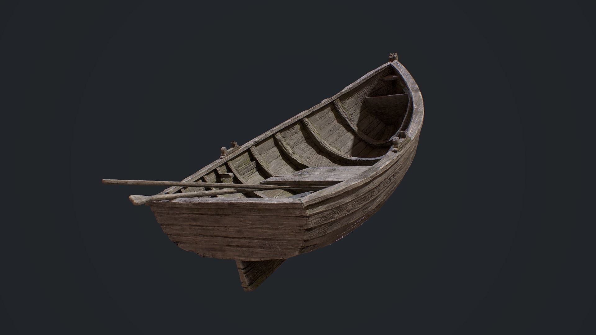 3D model PBR Old Broken RowBoat VR / AR / low-poly | CGTrader