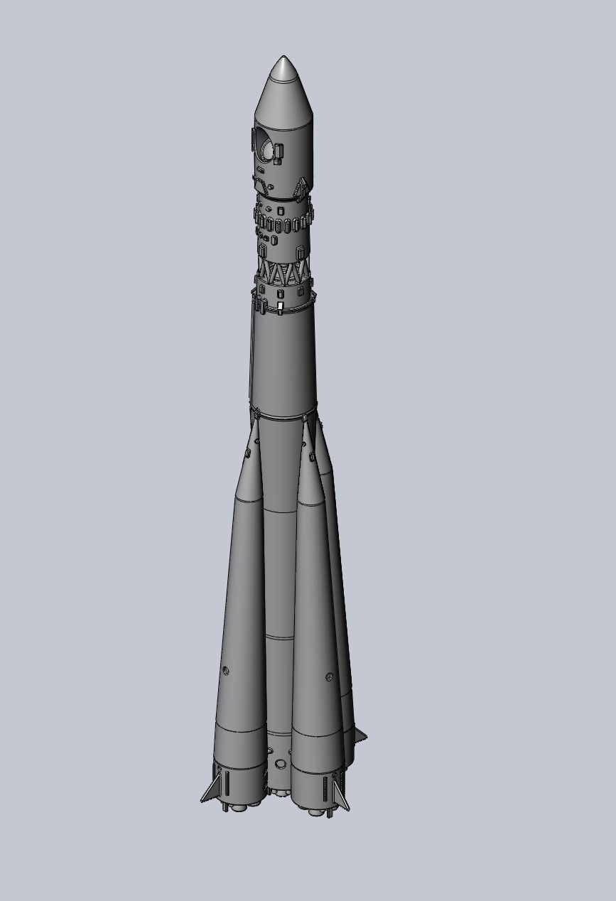 Vostok K Rocket Model 3D model 3D printable | CGTrader