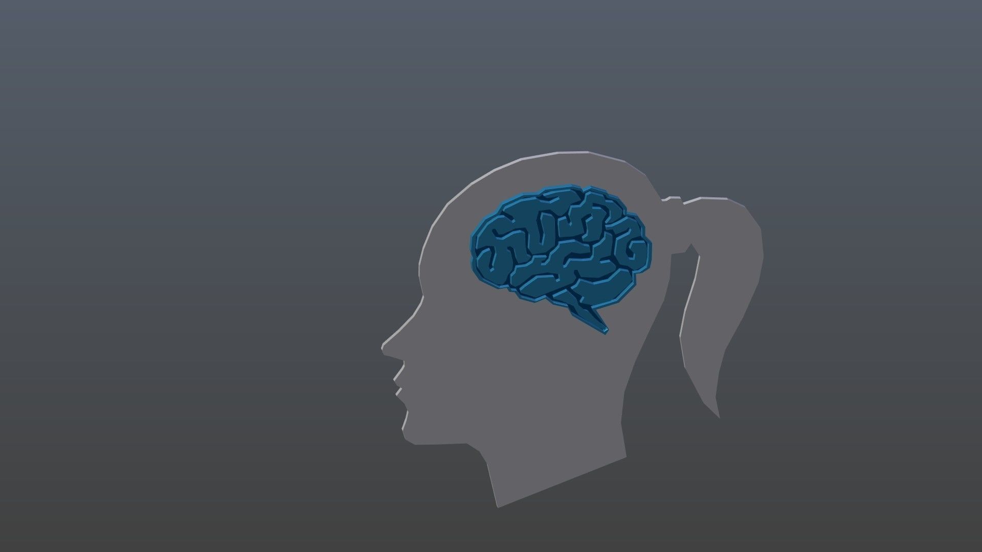 Low poly brain symbol 23 free VR / AR / low-poly 3D model | CGTrader