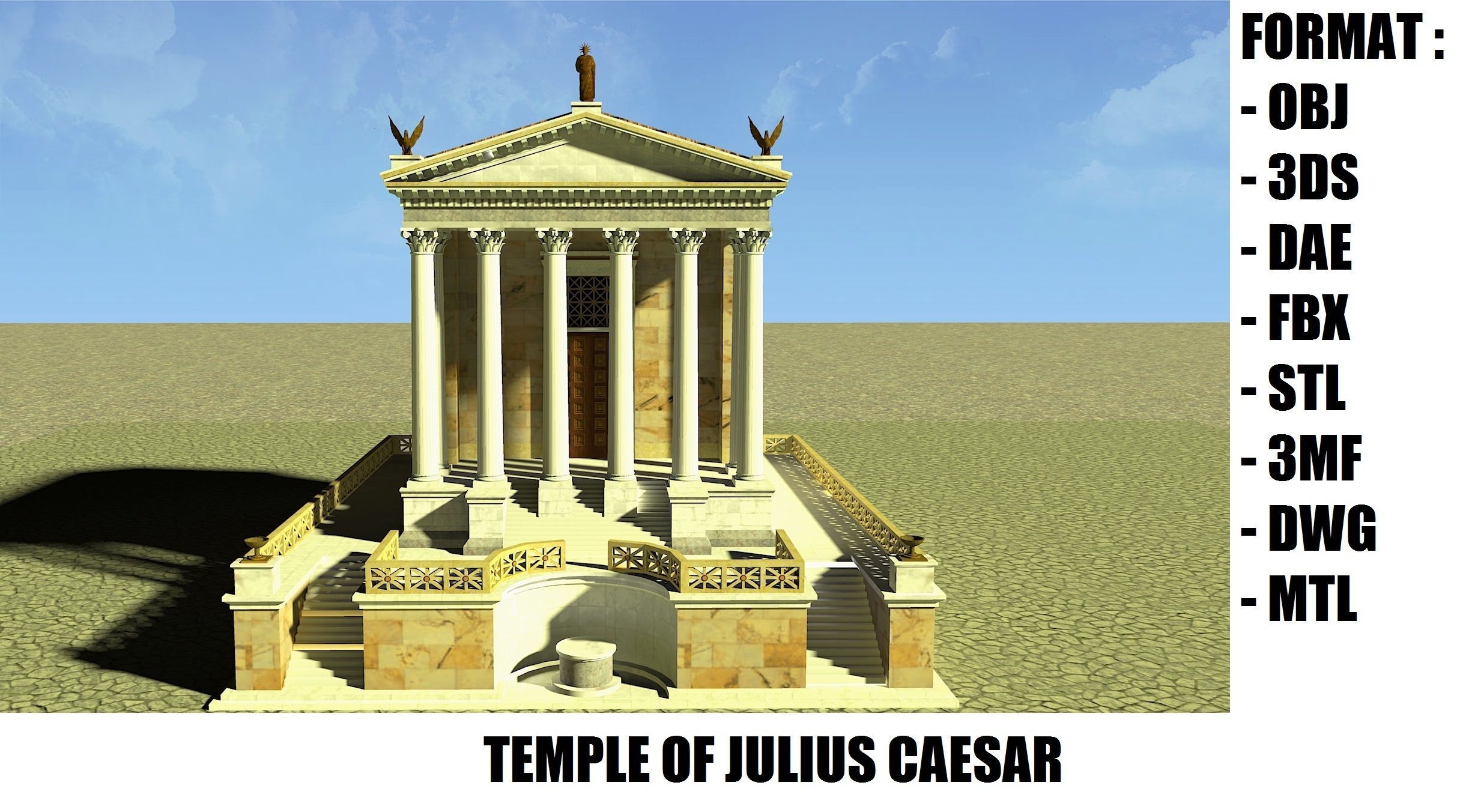 3D model TEMPLE OF JULIUS CAESAR | CGTrader