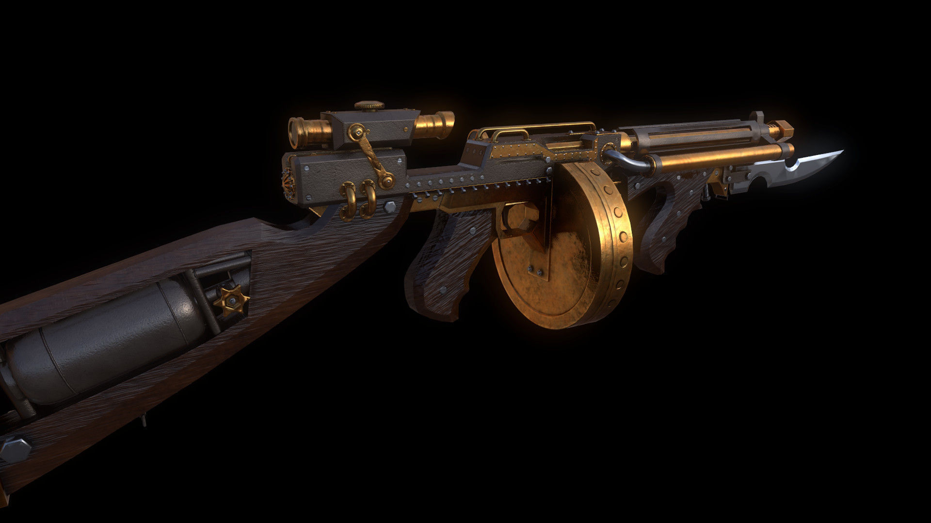 3D model Submachine Gun VR / AR / low-poly | CGTrader