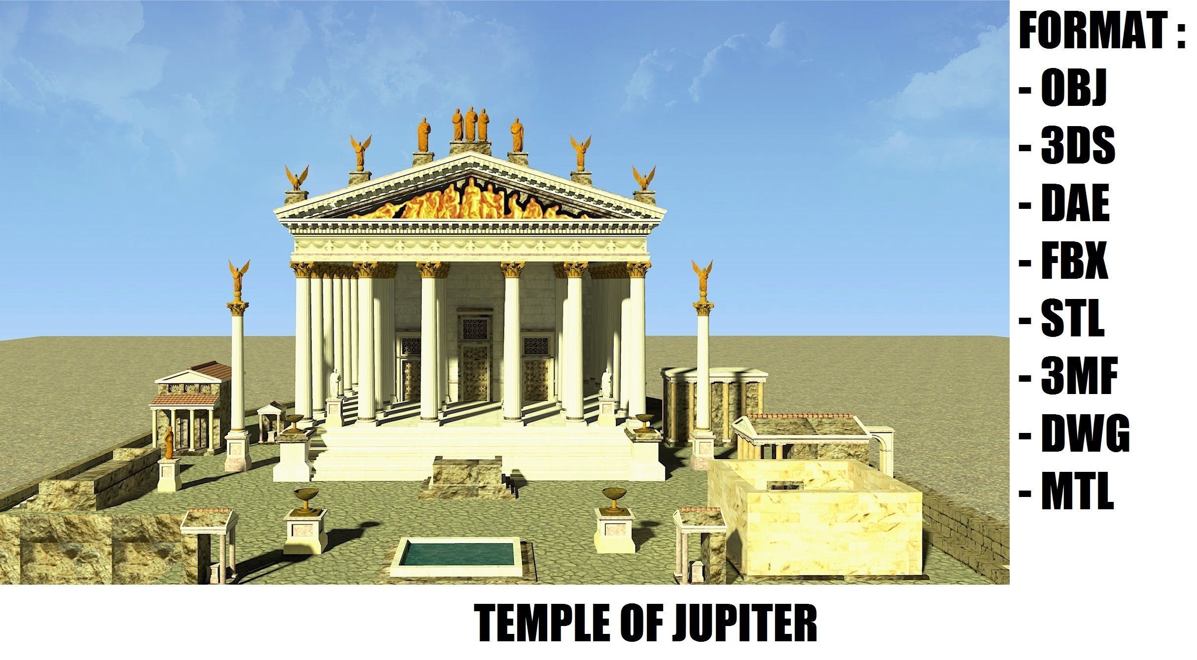3D asset TEMPLE OF JUPITER | CGTrader