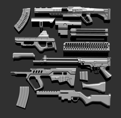 IMM GunPack 3D model | CGTrader