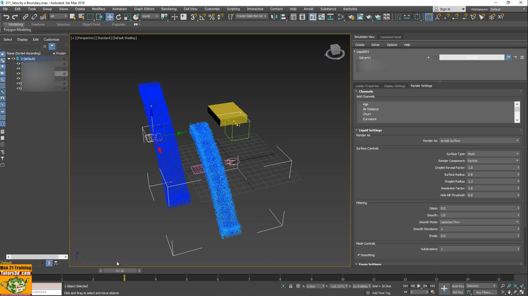 3ds max Fluid Bifrost Liquidi Tutorial MP4 3D model animated | CGTrader