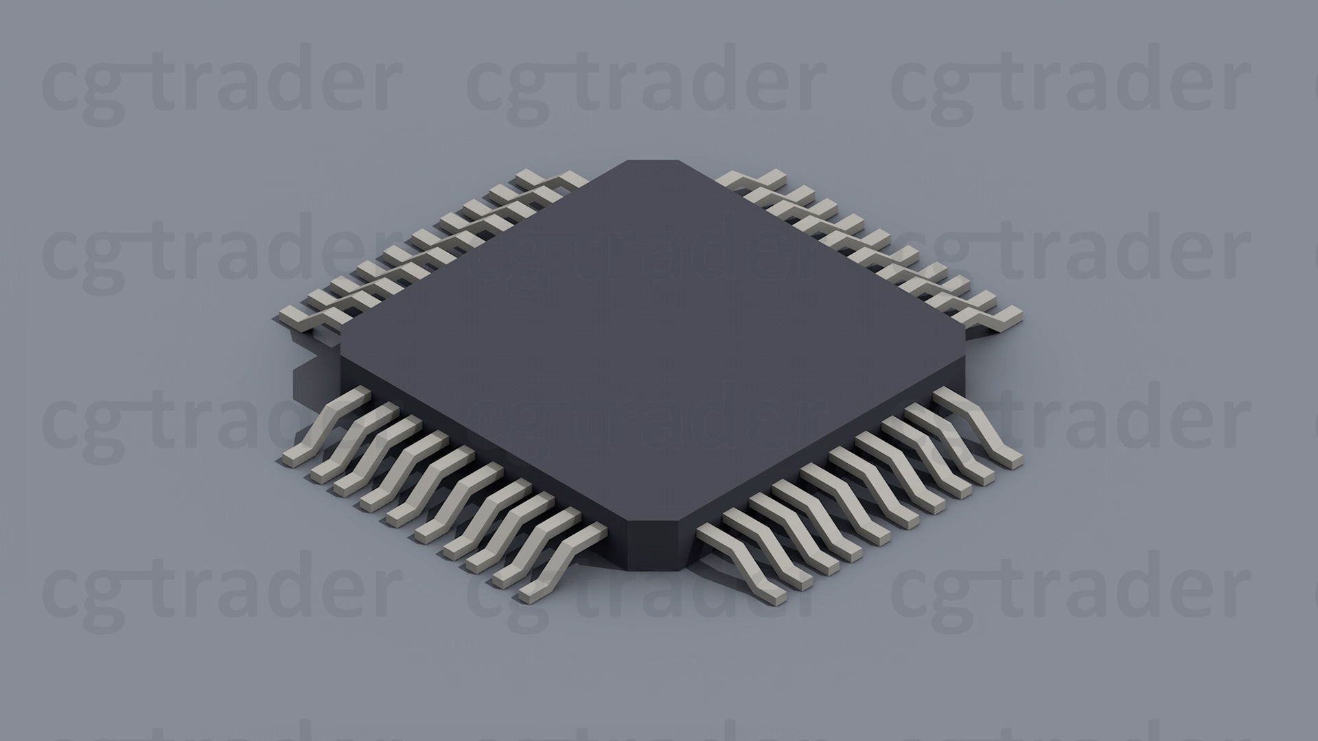 3D model Low Poly Semiconductor Components Isometric VR / AR / low-poly ...