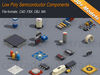 3D model Low Poly Semiconductor Components Isometric VR / AR / low-poly ...