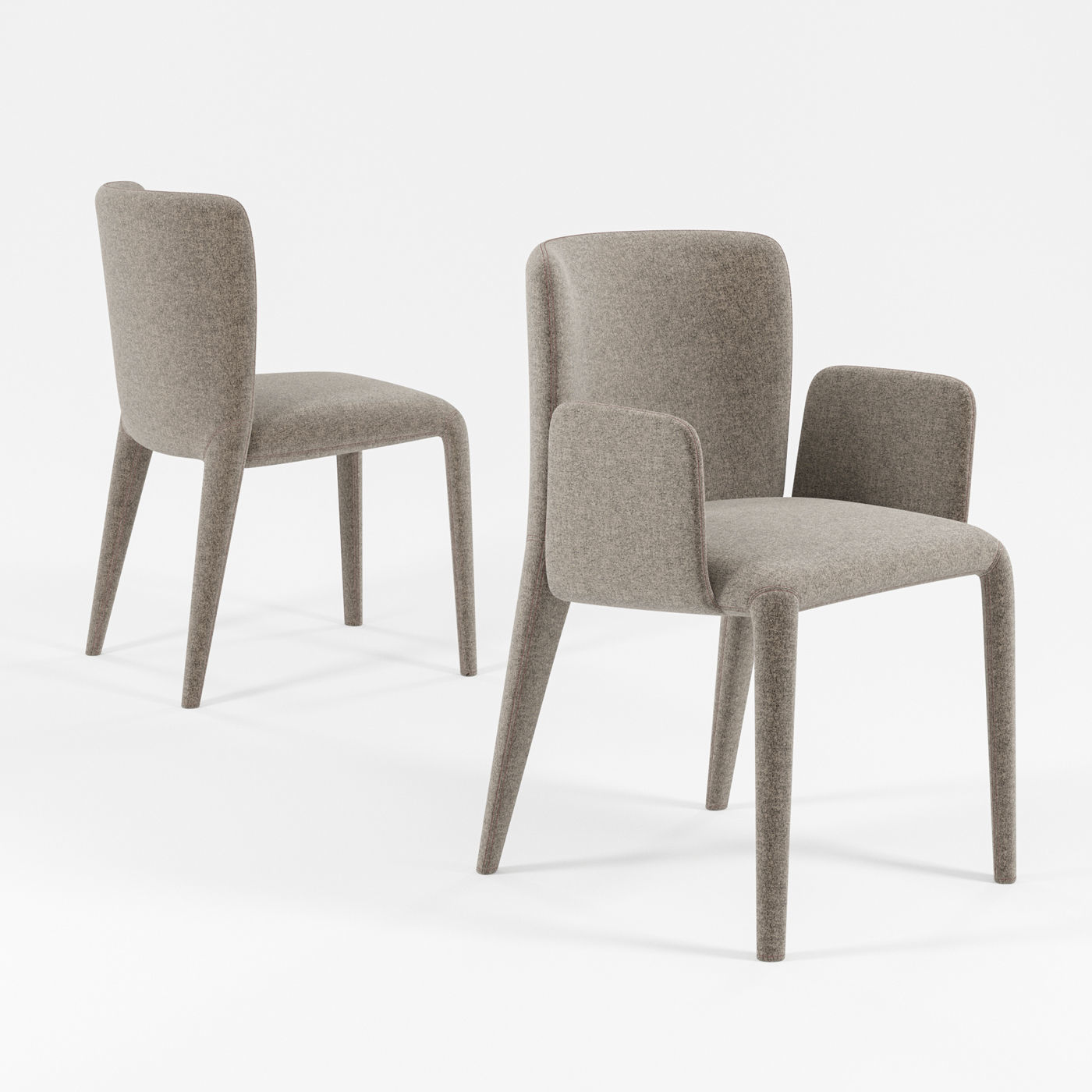 Potocco Lars chair Otab table 3D model | CGTrader