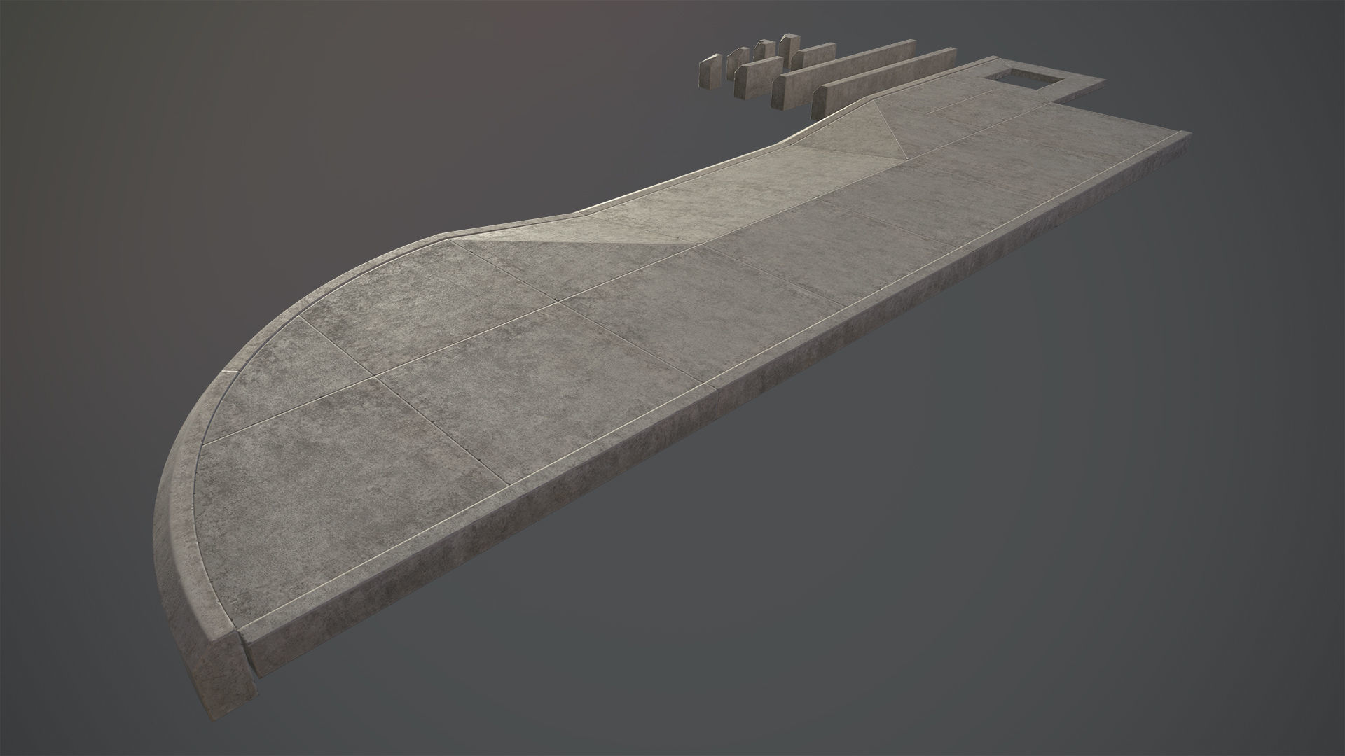 3D model Sidewalk - Modular Set 4 VR / AR / low-poly | CGTrader