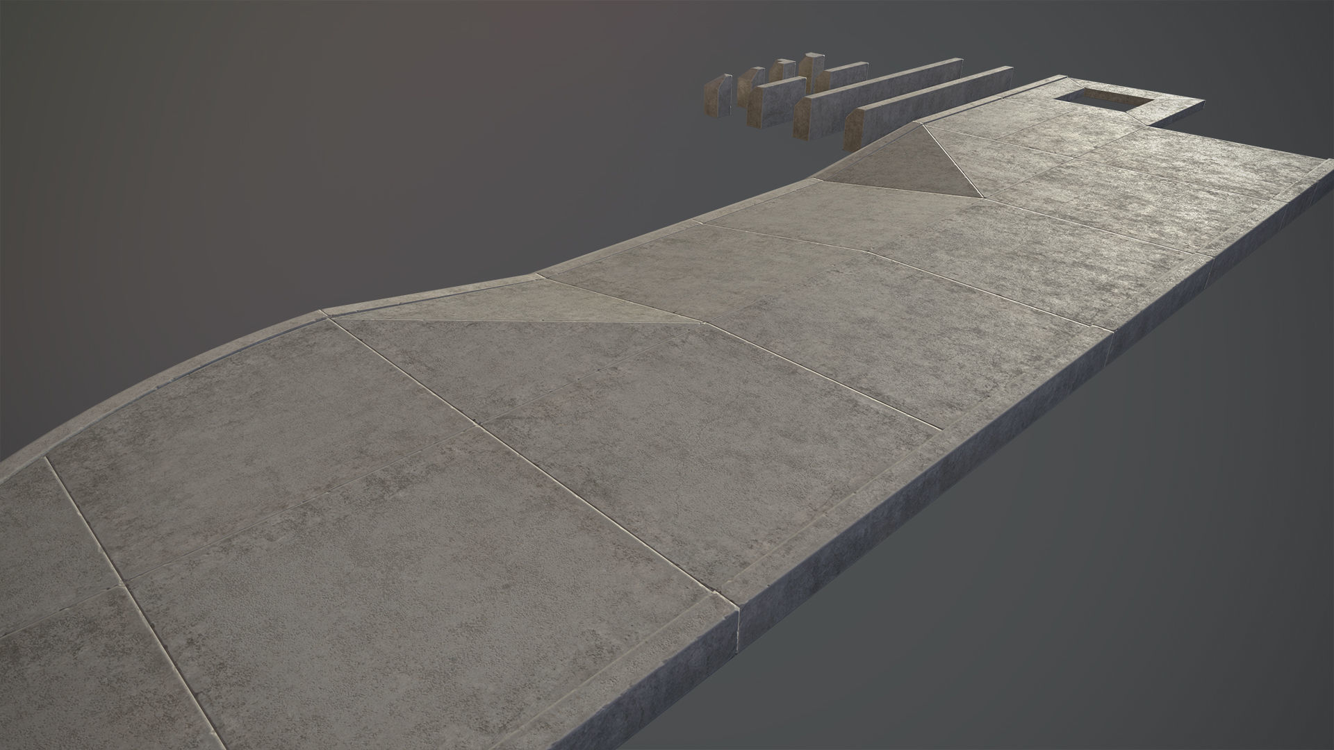 3D model Sidewalk - Modular Set 4 VR / AR / low-poly | CGTrader