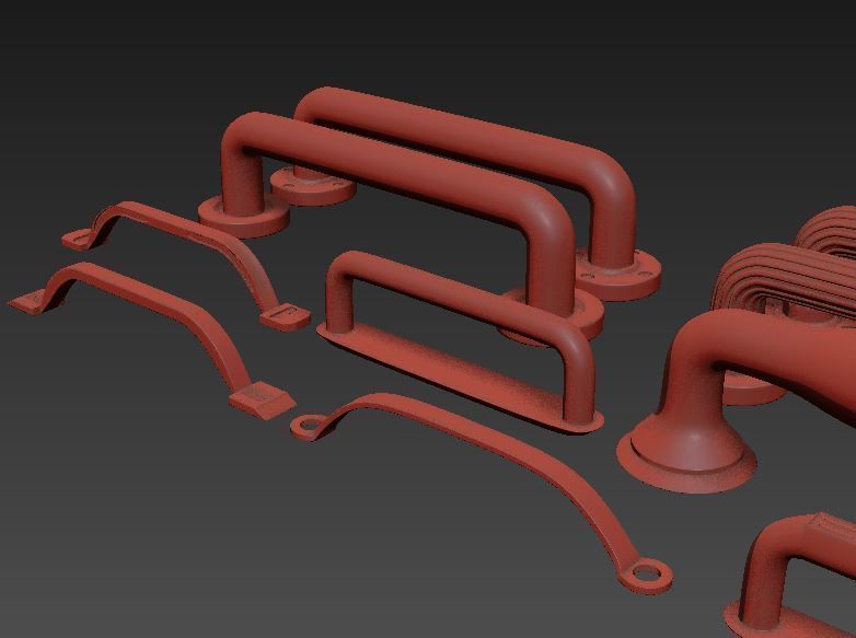 handel 1 set of handles 3D model | CGTrader