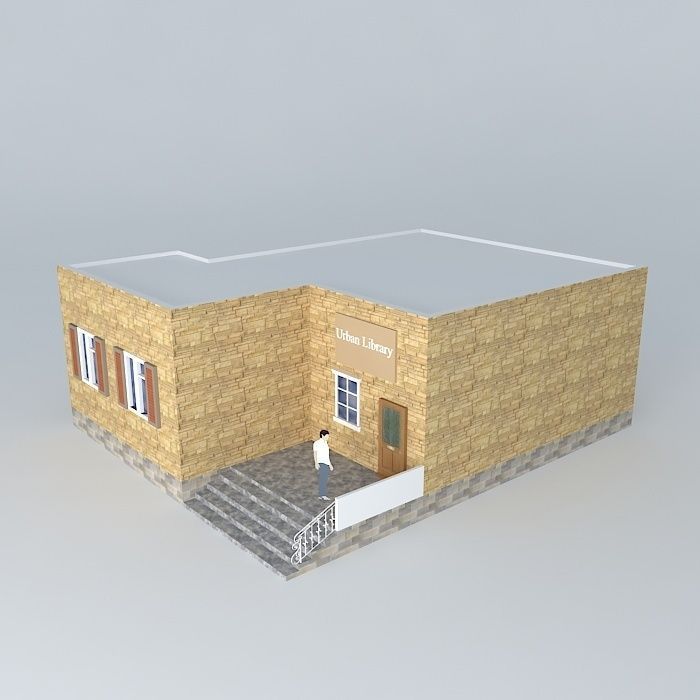 Urban Library free 3D model | CGTrader