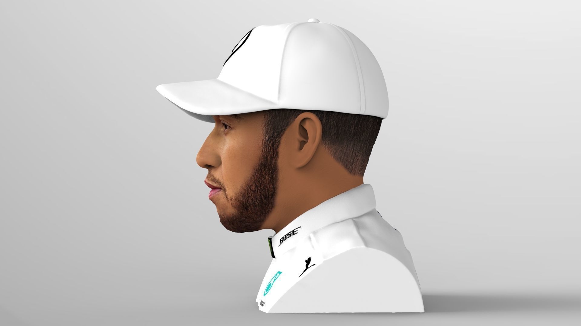 Michael Schumacher Lewis Hamilton busts full color 3D printing 3D Model ...