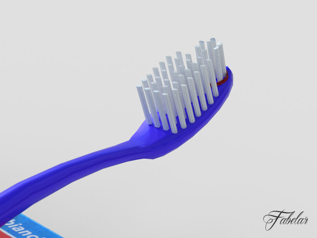 3D model Toothbrush and toothpaste lowpoly VR / AR / low-poly | CGTrader