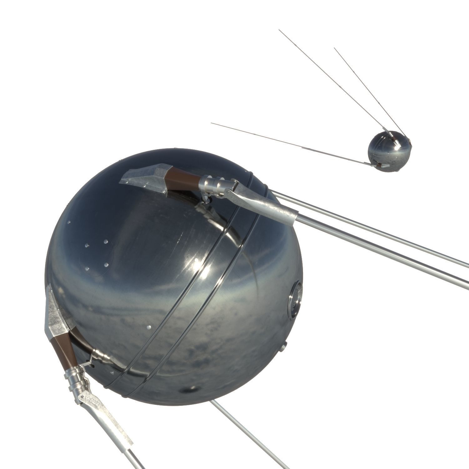 spacecraft 3D model Sputnik-1 | CGTrader