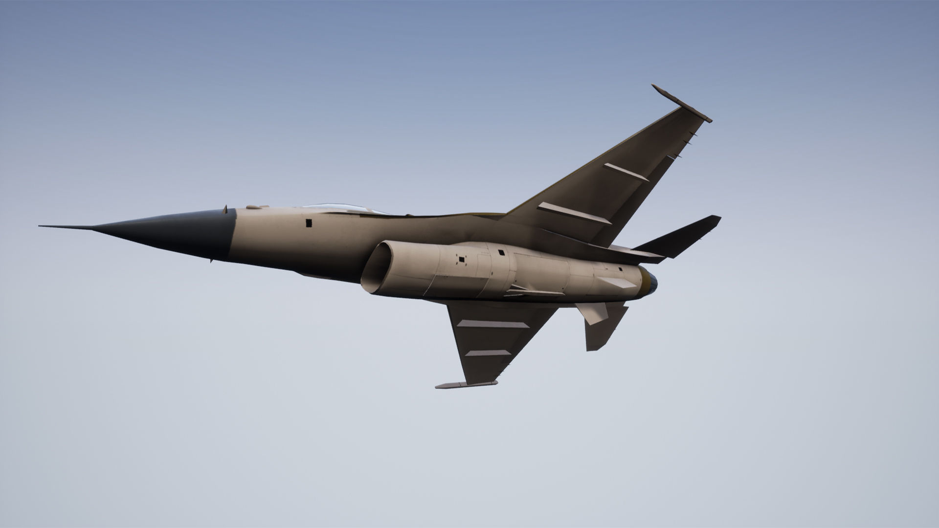 3D model Animated Jet fighter f-16 falcon low poly VR / AR / low-poly ...