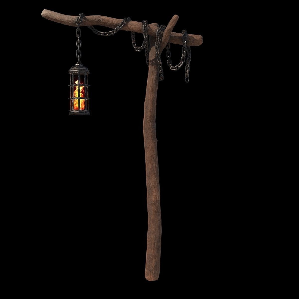 Fantasy torches kit with PBR V-ray render setup 3D model | CGTrader