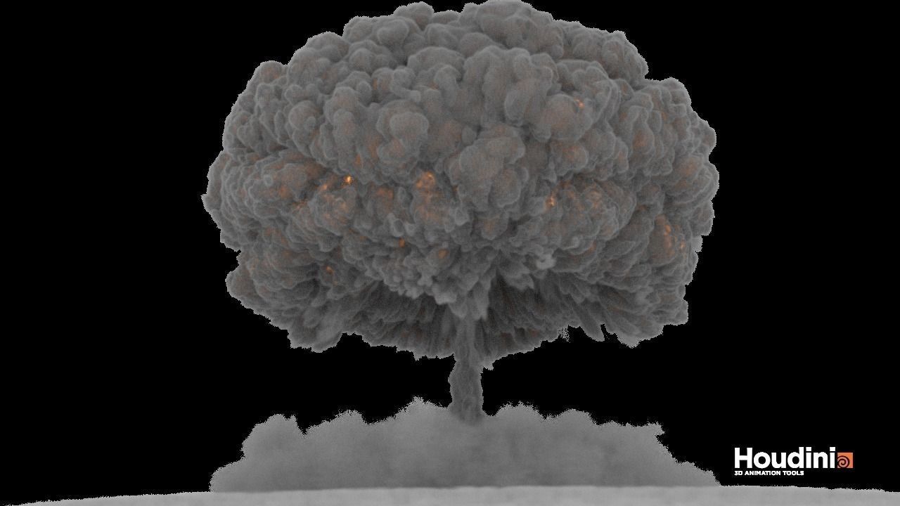 3D model Houdini Power Asset - Nuclear Explosion VR / AR / low-poly ...
