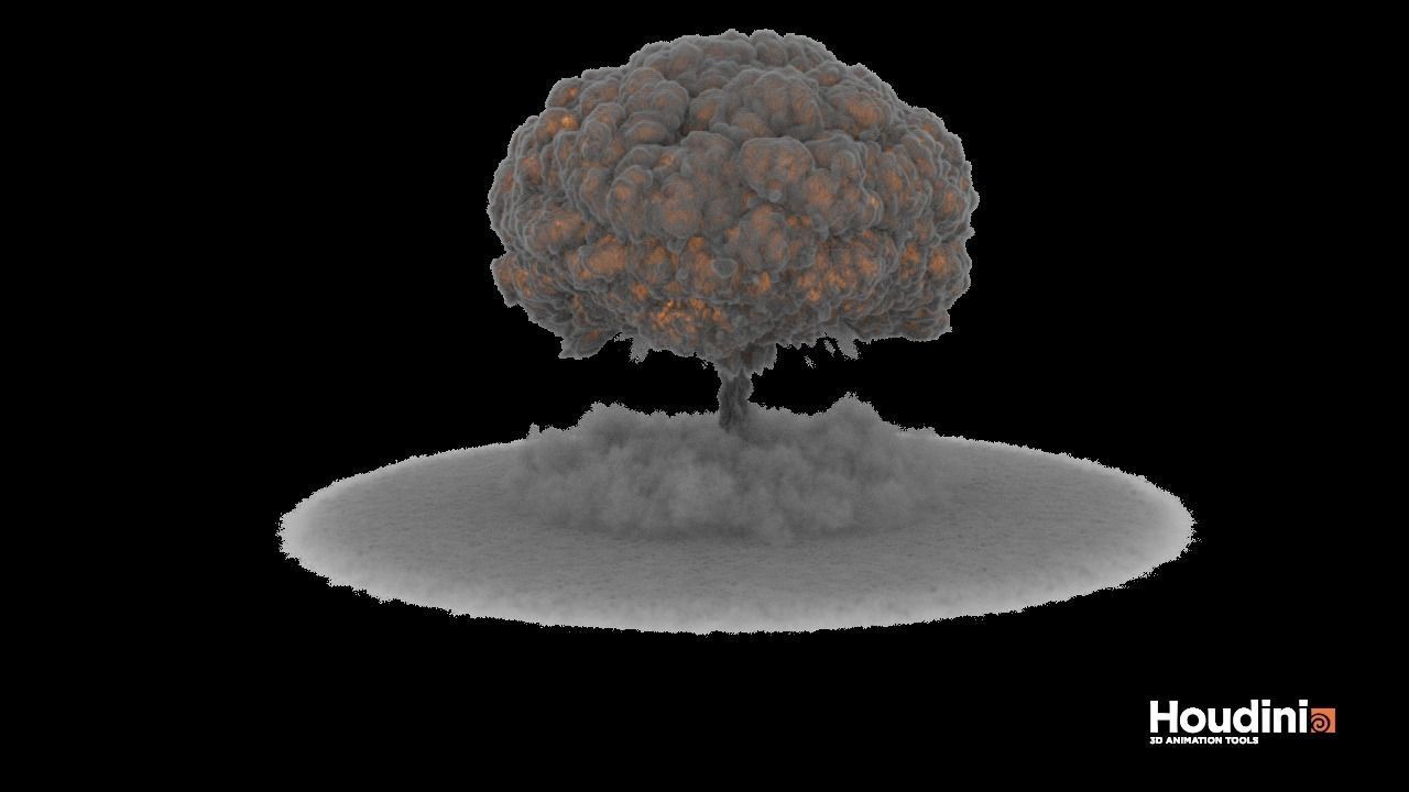 3D model Houdini Power Asset - Nuclear Explosion VR / AR / low-poly ...