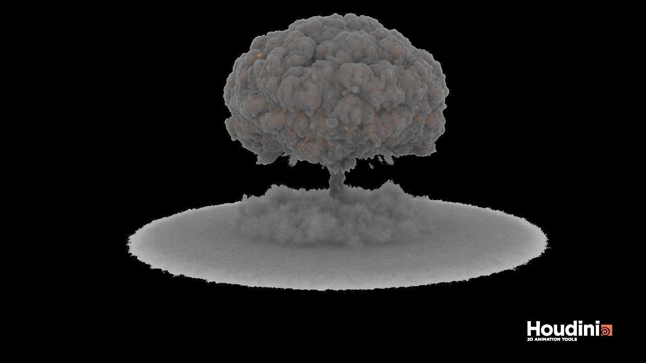 3D model Houdini Power Asset - Nuclear Explosion VR / AR / low-poly ...