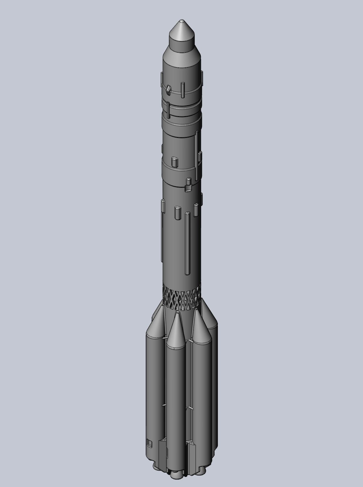Russian Proton Rocket Printable Model 3D model 3D printable | CGTrader