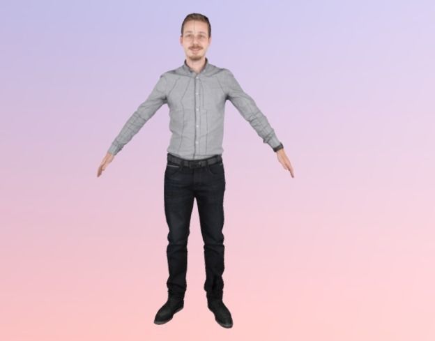 Rt033 - Male T-Pose A-Pose 3D model | CGTrader