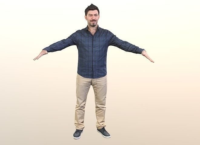 Rt012 - Male T-Pose A-Pose 3D model | CGTrader