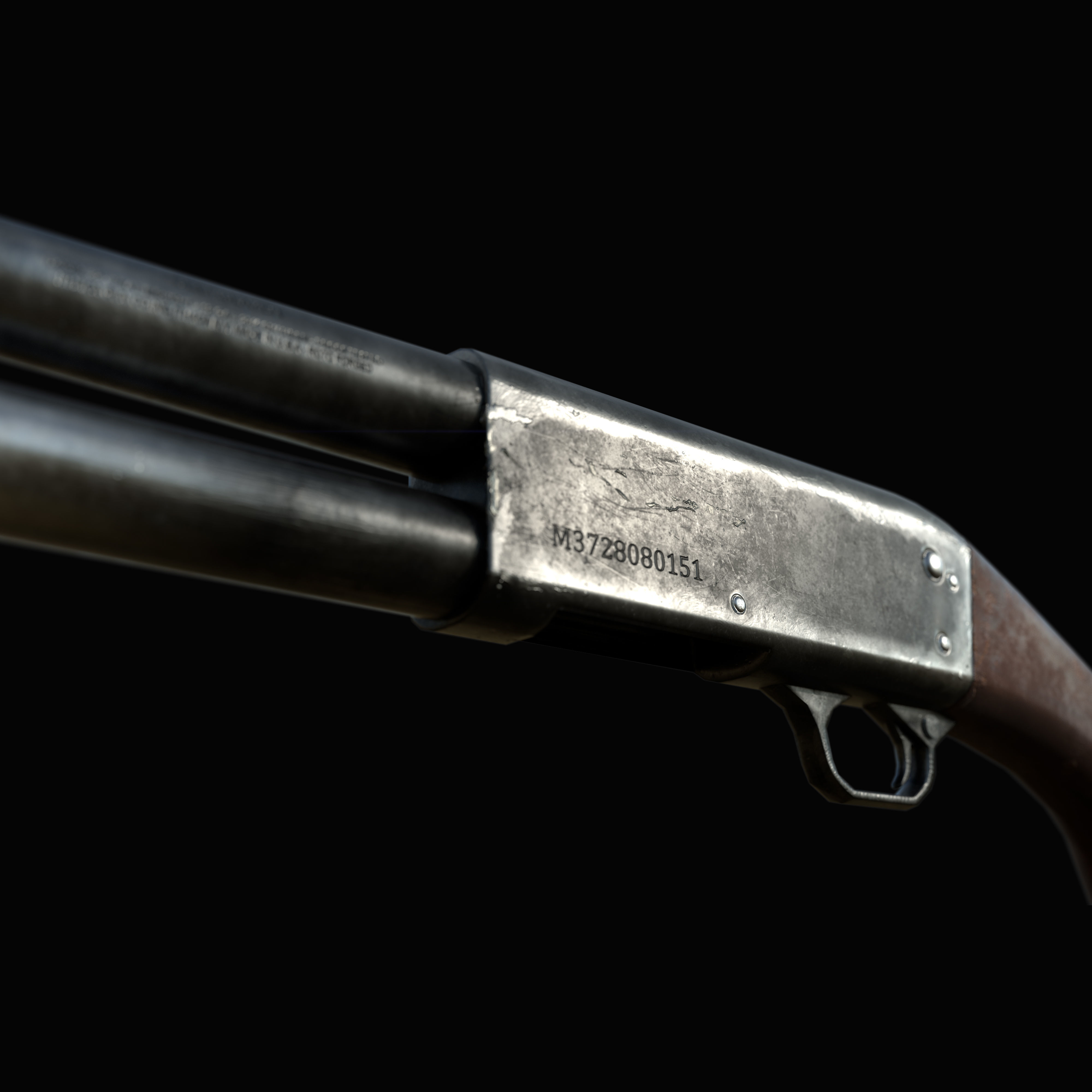 3D model Ithaca 37 Shotgun M37 PBR MODEL UNITY UNREAL ENGINE VR / AR ...