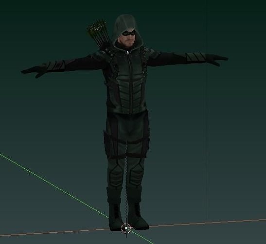 The Green Arrow CW 3D model rigged | CGTrader