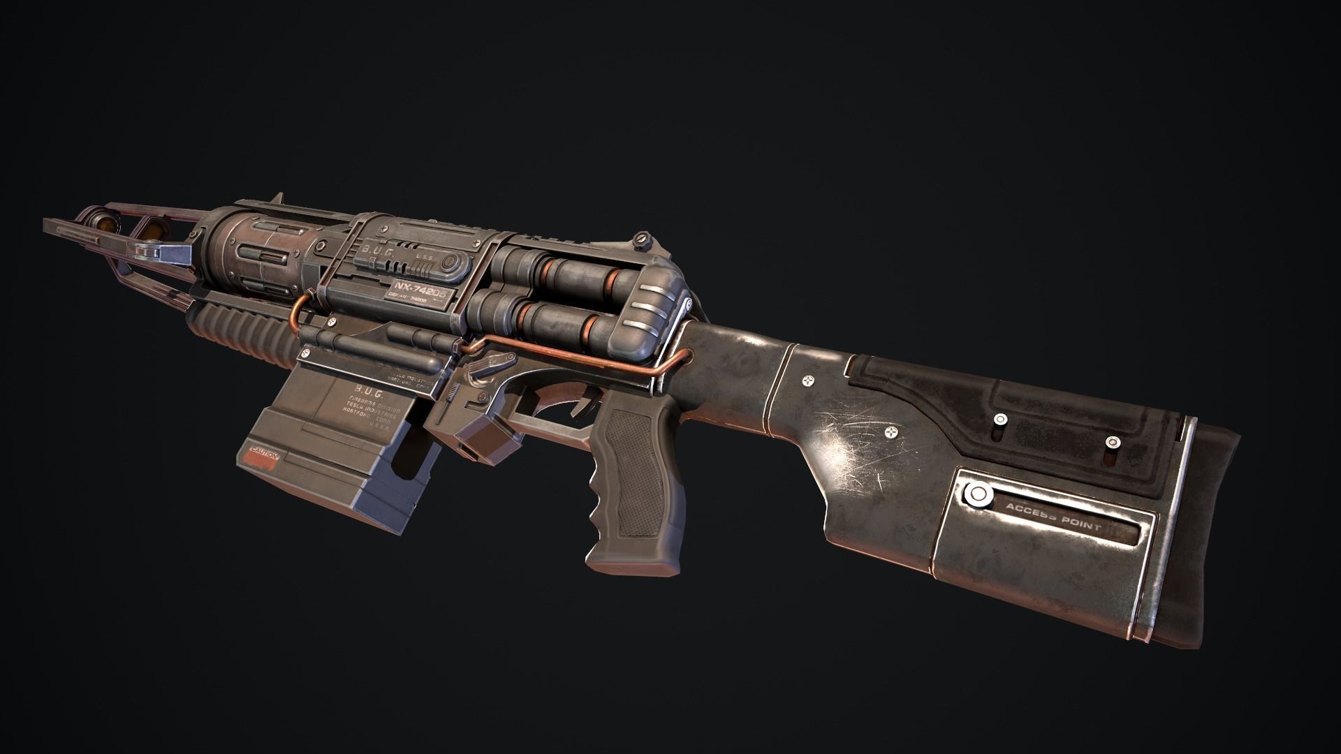 3D model Energy Riffle VR / AR / low-poly | CGTrader