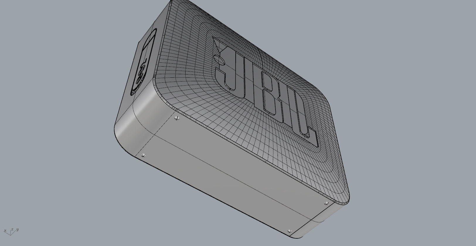 3D model JBL GO2 blue SPEAKER -customizable speaker 3d model VR / AR ...