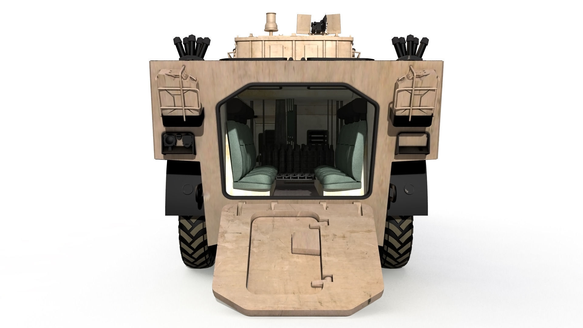 Pandur 2 armored vehicle 3D model | CGTrader