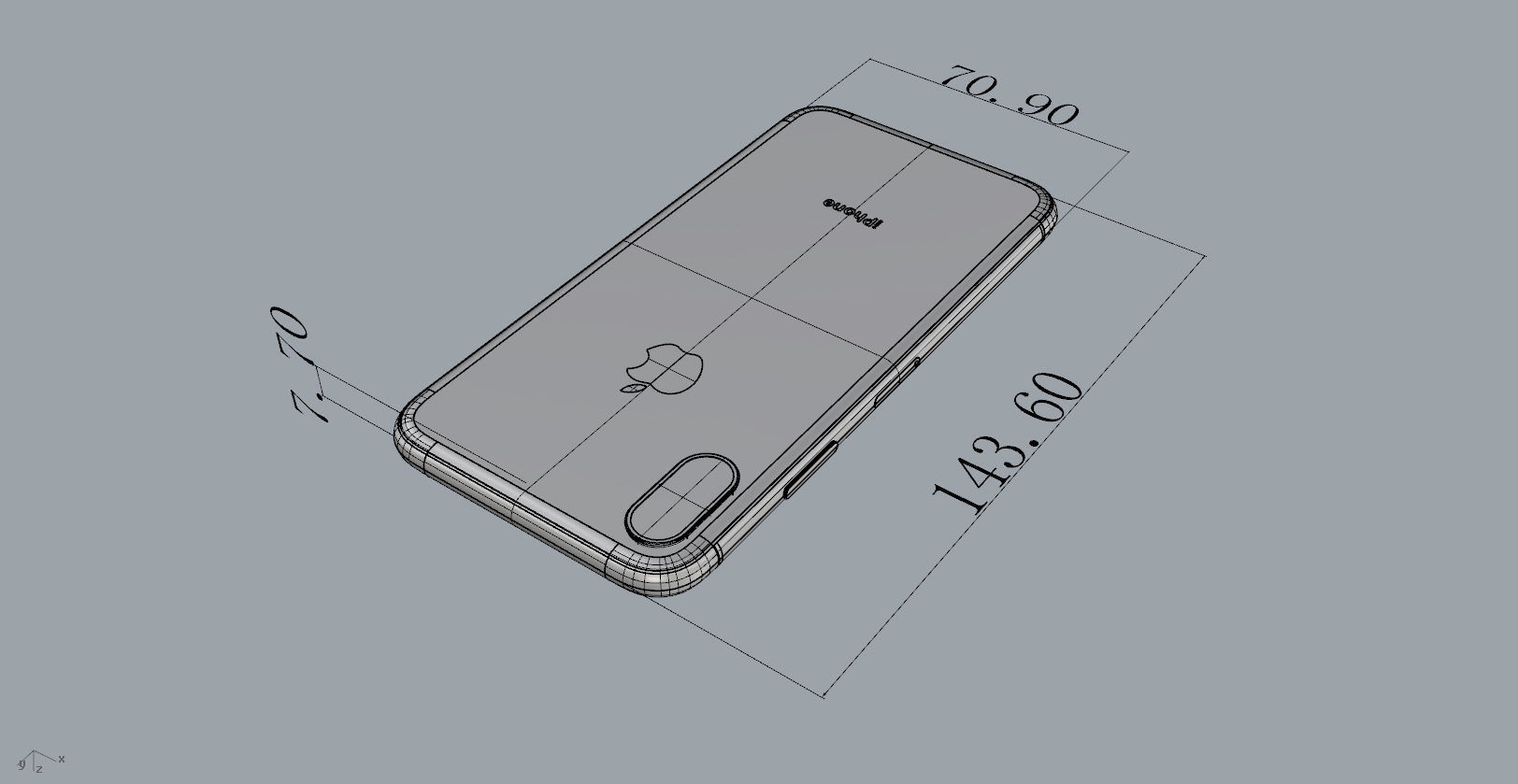 Realistic iphone X 3D model 3D printable | CGTrader