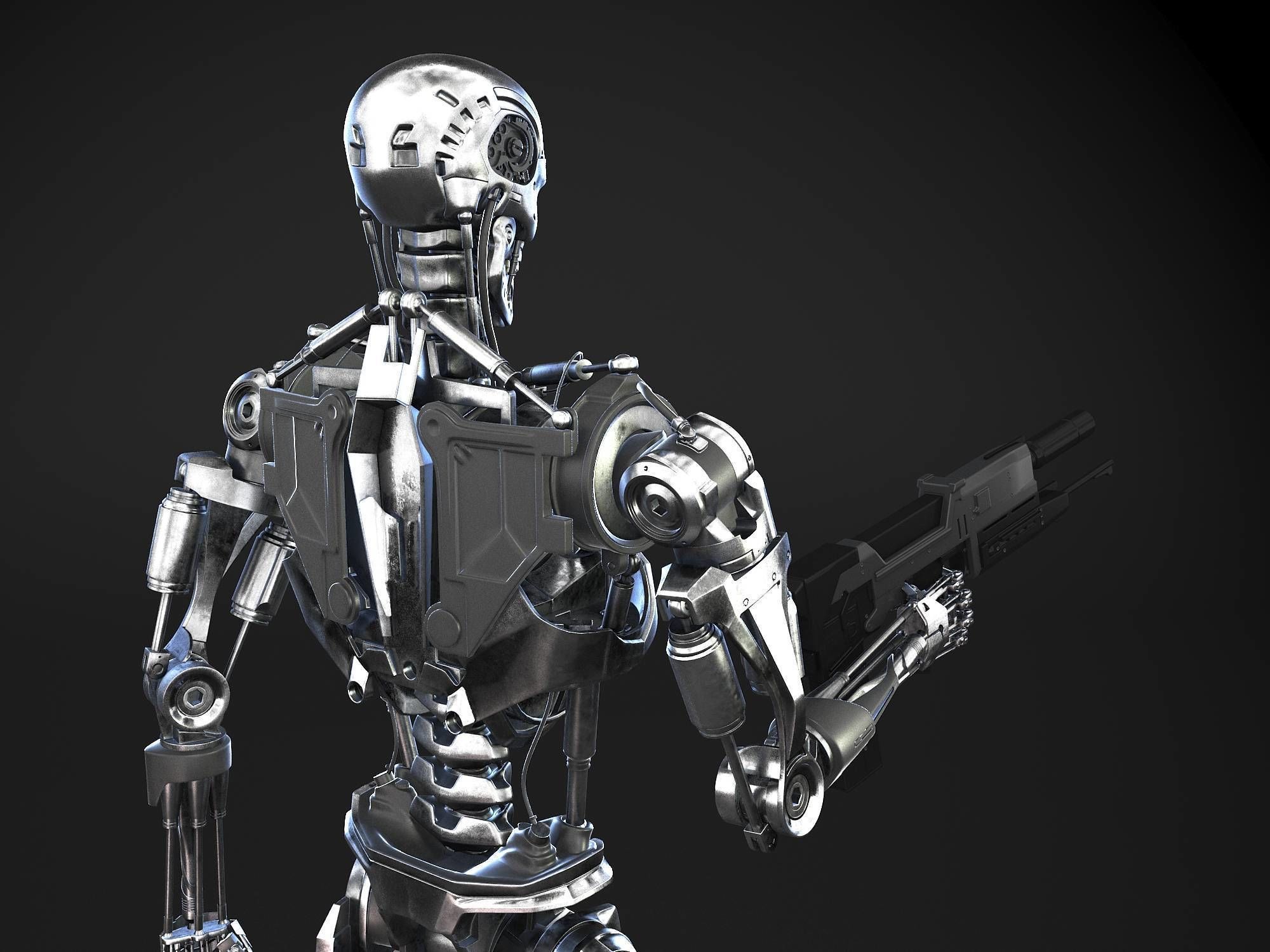 Terminator T-800 Genisys 3D model rigged | CGTrader
