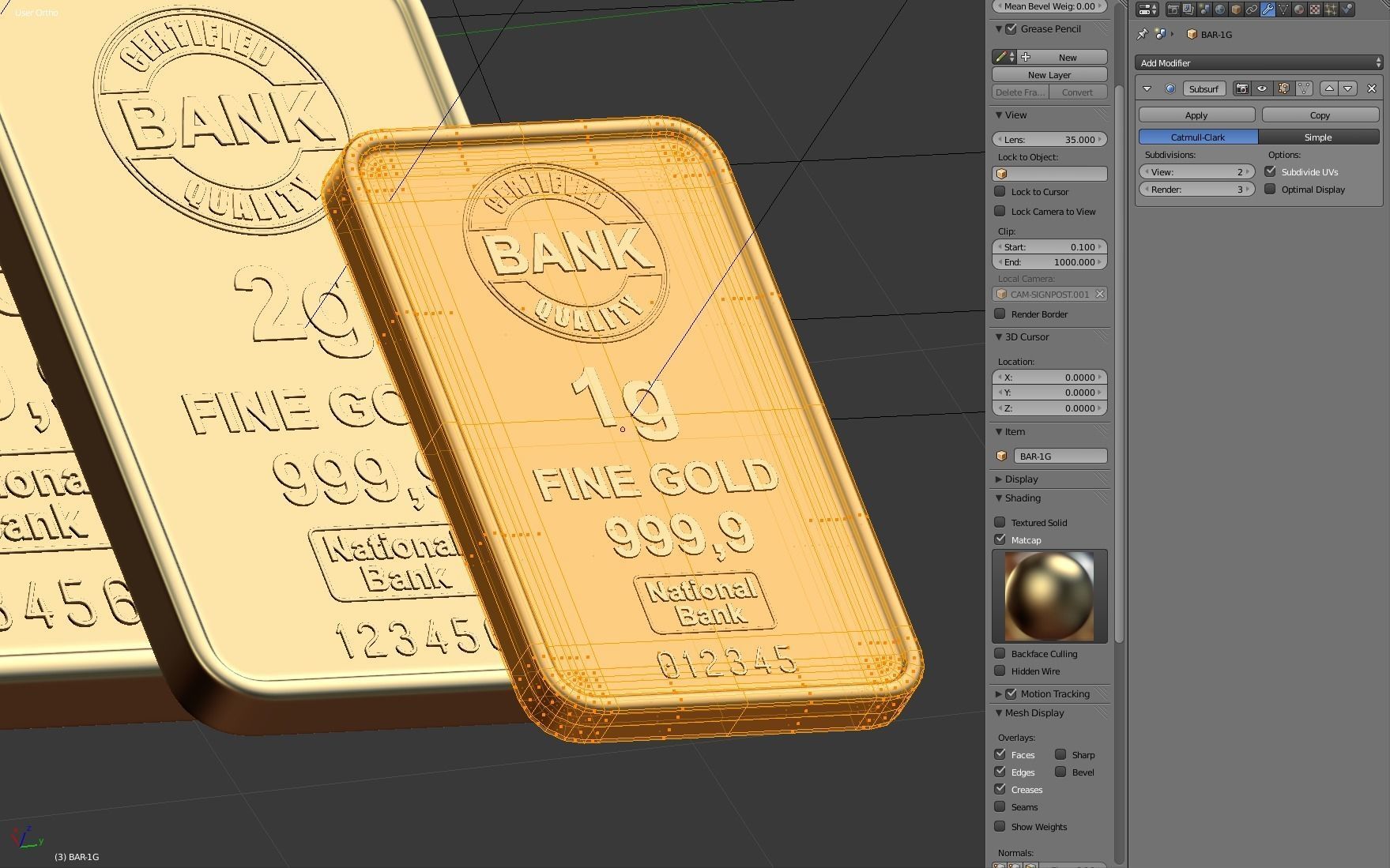 Gold Bars 3D model | CGTrader