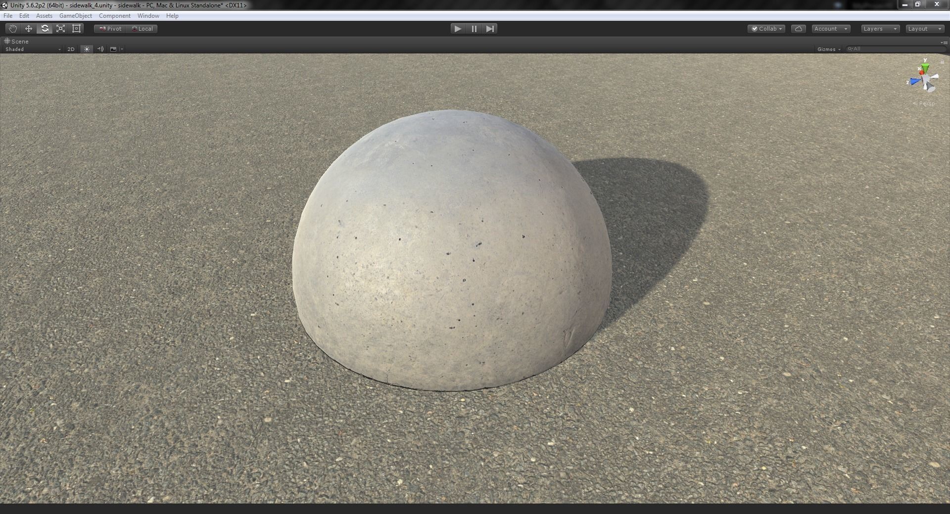 Concrete Hemisphere Barrier pack 1 Three Color Options free VR / AR ...