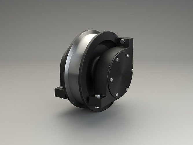 Running wheel of bridge crane 3D model | CGTrader