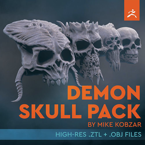 DEMON SKULL PACK - High Res 3D models by Mike Kobzar 3D model | CGTrader