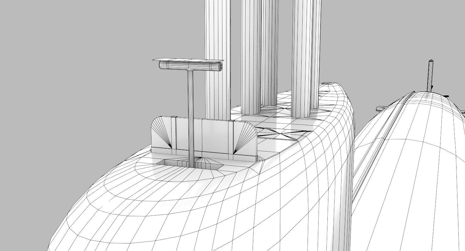 Los Angeles Class Submarine 3D model rigged | CGTrader