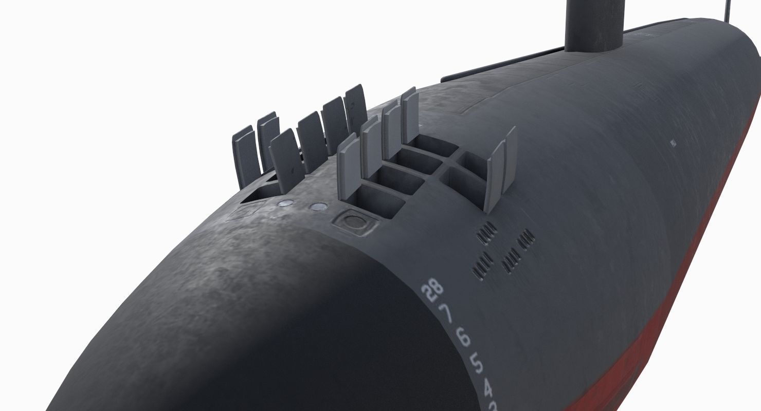 Los Angeles Class Submarine 3D model rigged | CGTrader