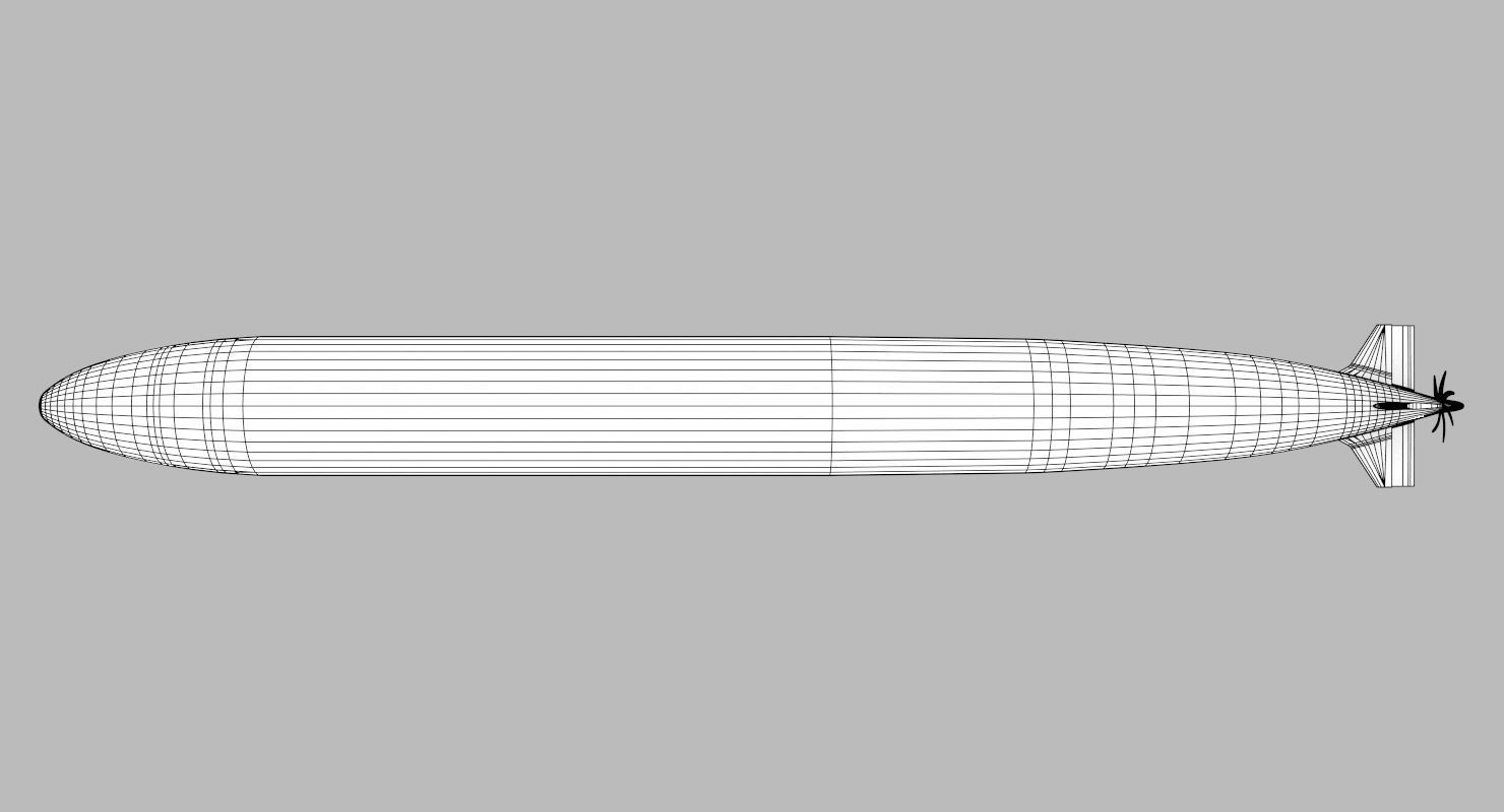 Los Angeles Class Submarine 3D model rigged | CGTrader