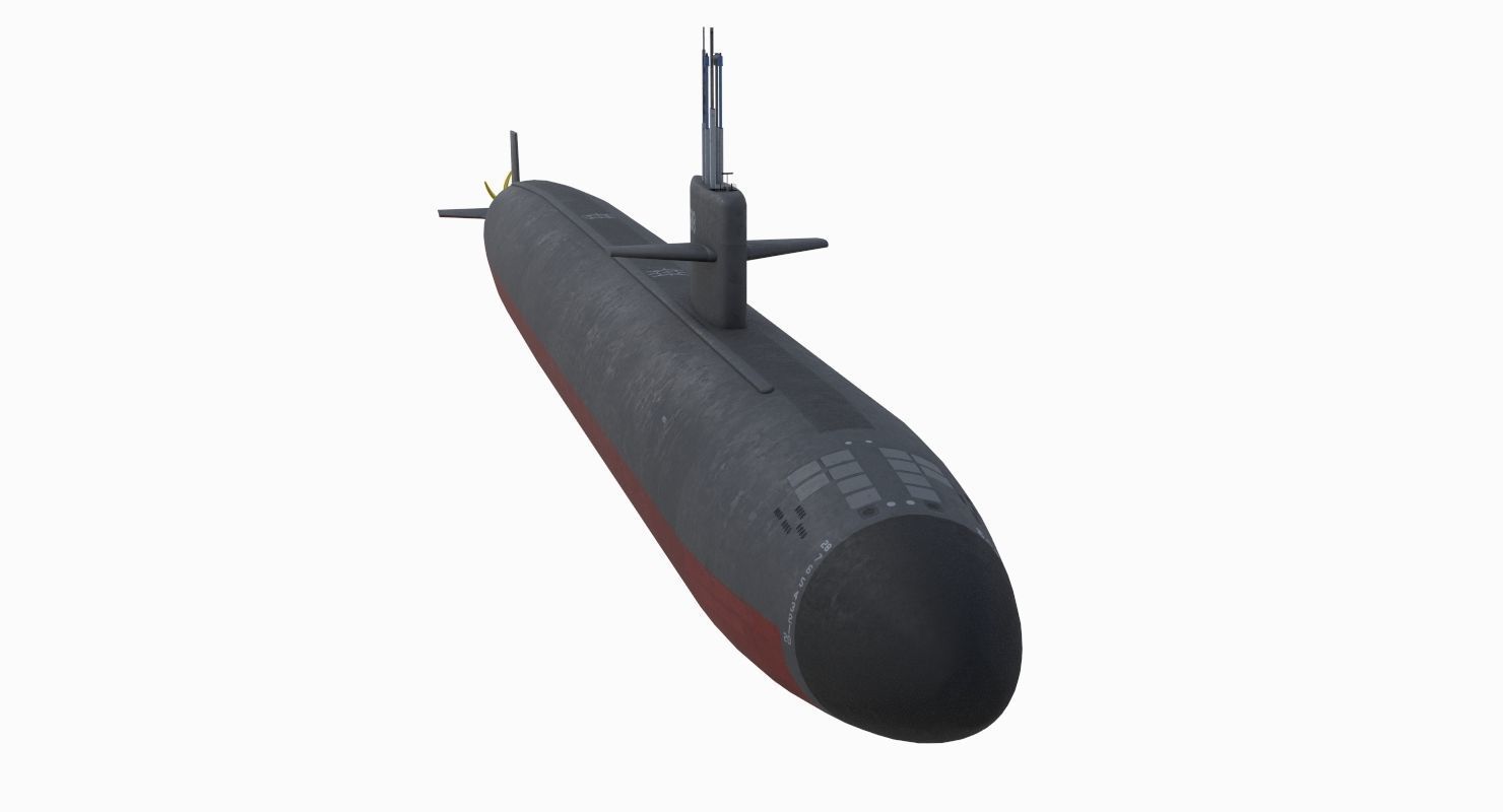 Los Angeles Class Submarine 3D model rigged | CGTrader