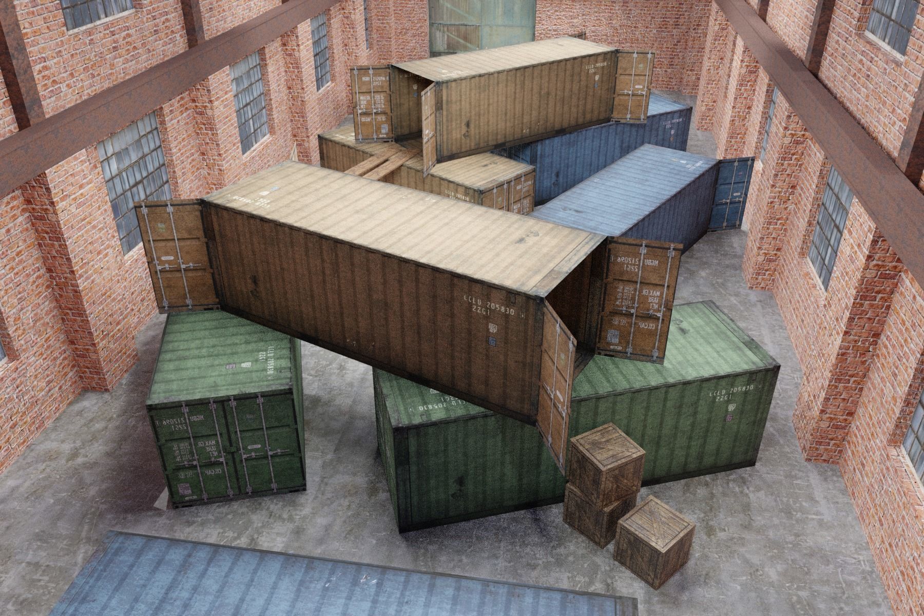 3D model FPS Map - Warehouse VR / AR / low-poly | CGTrader